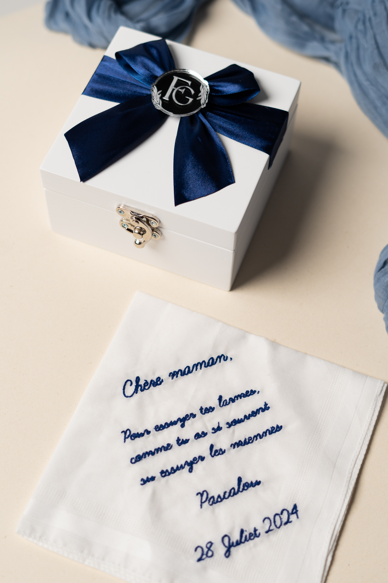 Lembrança Casamento Padrinhos Lenço - Miminhos Rita Catita